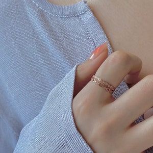 14K Solid Gold Ichthus Fish Ring Stackable Ring Pisces Zodiac Astrology ...