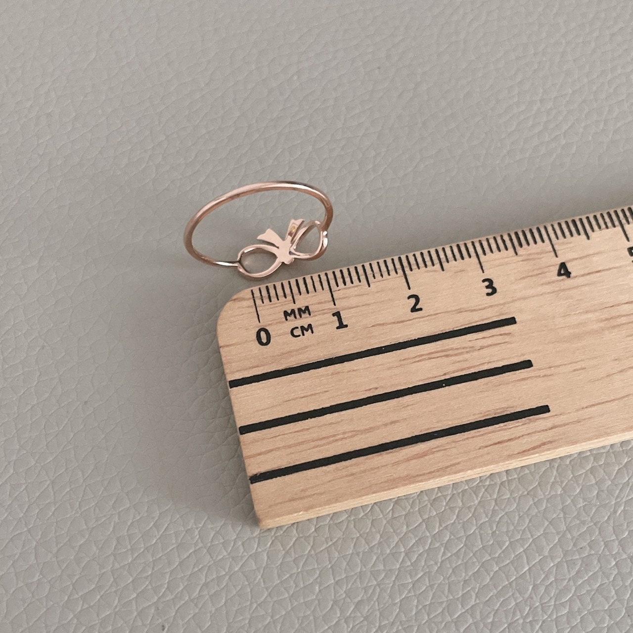 14K Solid Gold Bow Ring Minimalist Rings Classic Little Bow Ring Work ...