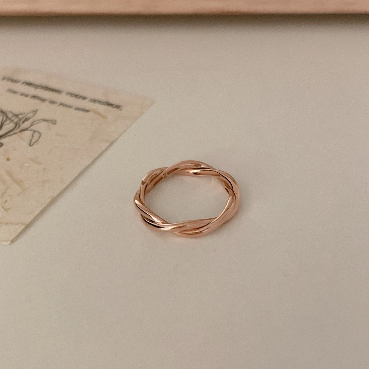 Rope Twisted Ring 14K Solid Gold Women Dainty Ring Layering Stacking ...