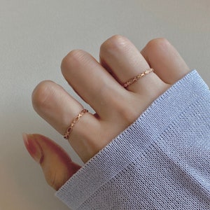 14K Solid Gold Ichthus Fish Ring Stackable Ring Pisces Zodiac Astrology ...