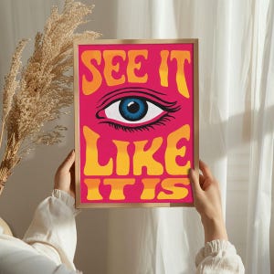 See It Like It is classic Art Poster Vintage Wall Art Funny Sayings ...