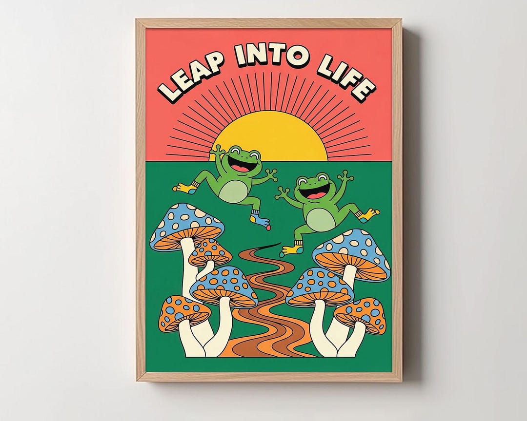 Funny Frop Poster Downloadable Artwork Modern Wall Decor Instant Print ...