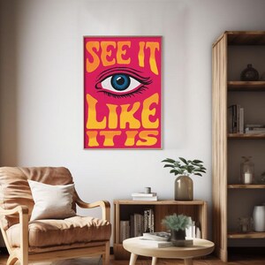 See It Like It is classic Art Poster Vintage Wall Art Funny Sayings ...