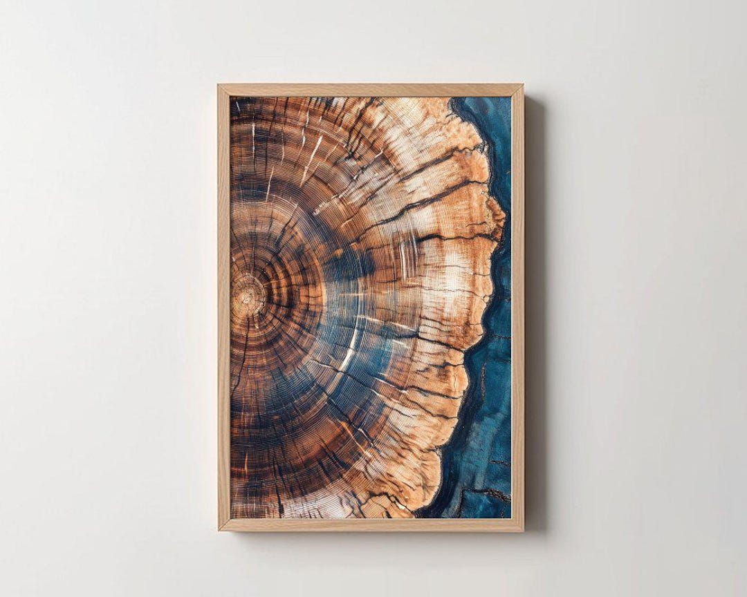 Stunning Tree Trunk Wall Art Print Digital Download, Vintage Wood Grain ...