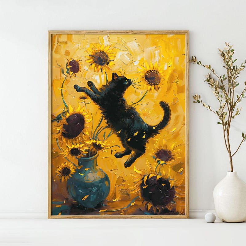 Sunflower Cat - Etsy