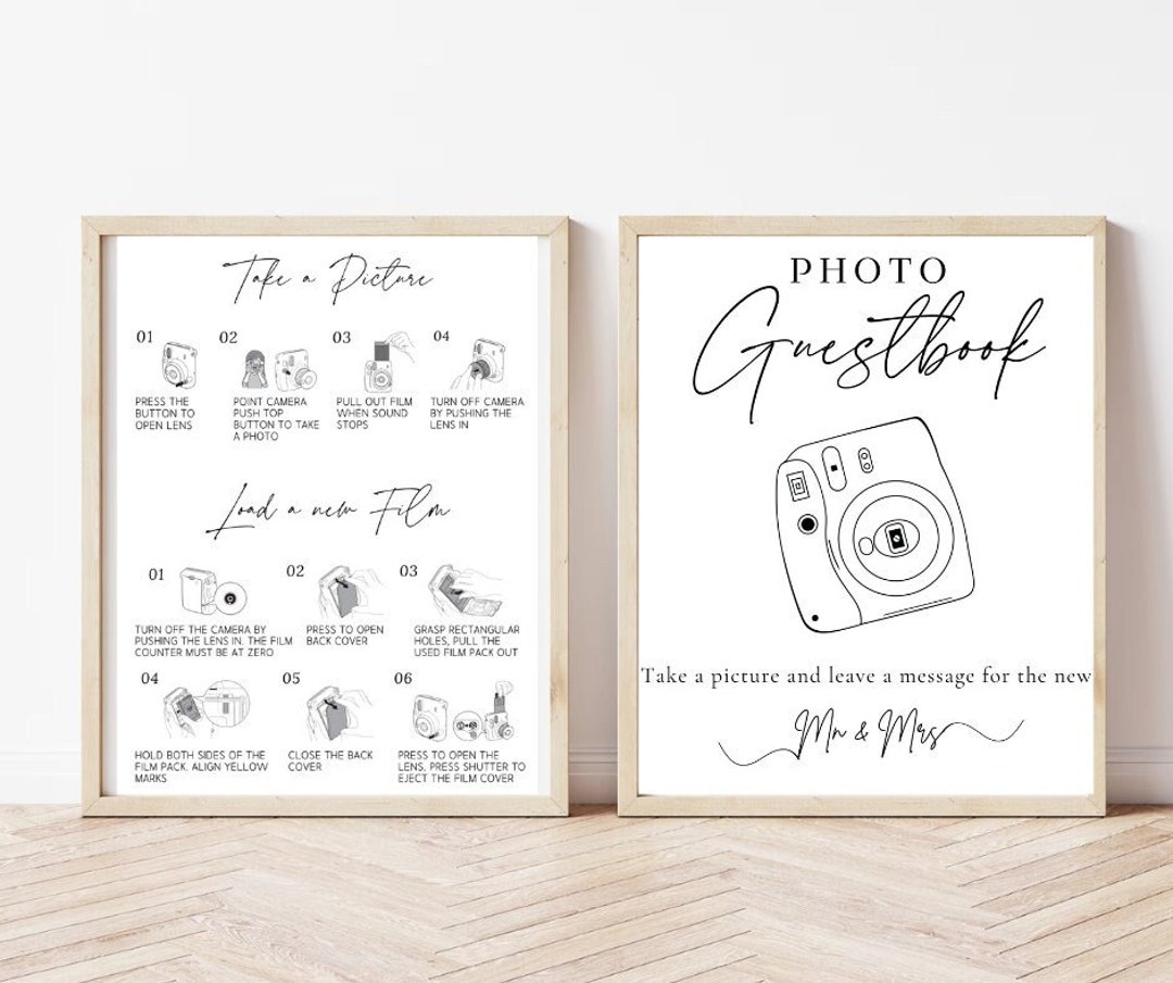 Wedding Instax Mini 11 Polaroid Cameras Guest Book Signs, How to Load ...