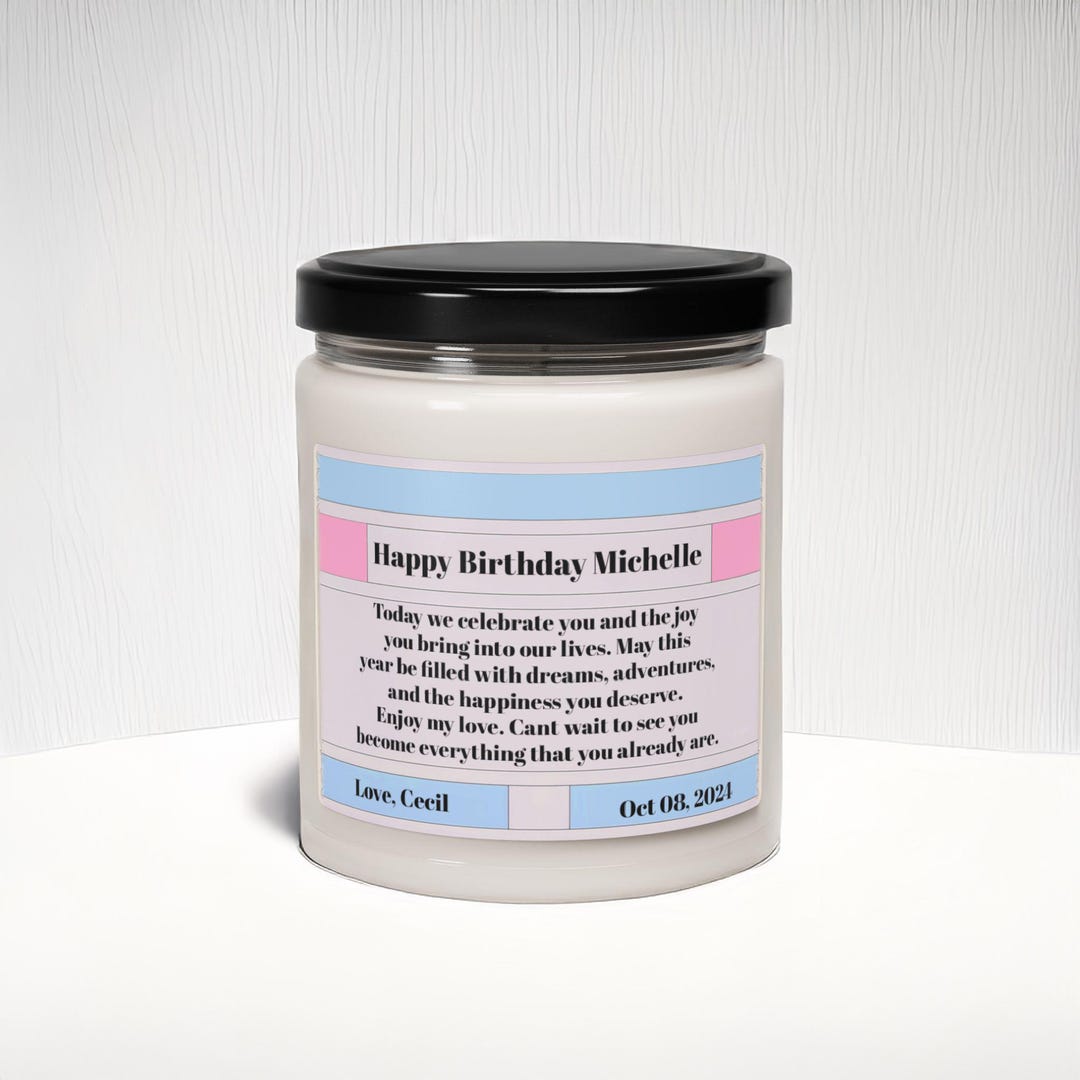 Personalized Birthday Candle Custom Candle With Message Special ...