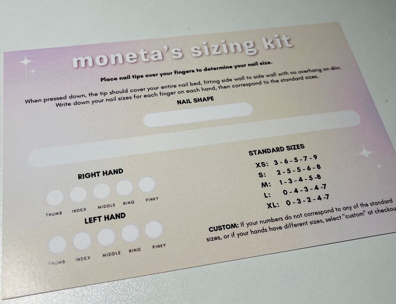 Sizing Kit - Etsy