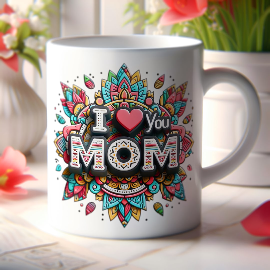Mother's Day Mug, I Love You Mom, Mandala 11oz 007 - Etsy