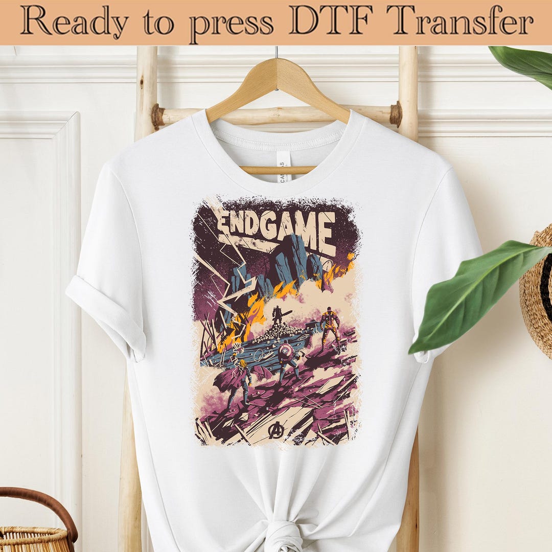 Vintage Marvel Avengers DTF Transfer, Avengers End Game Dtf, Marvel ...