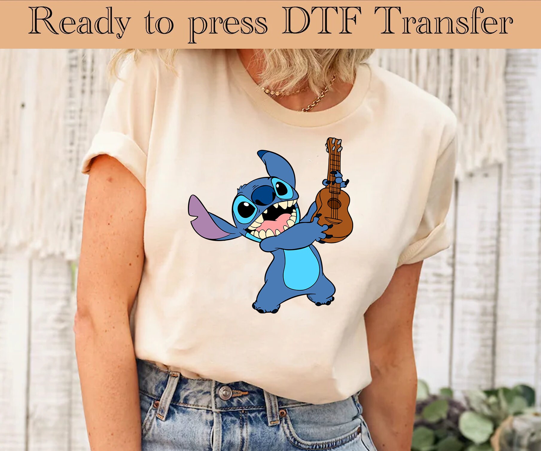 Ohana Stitch Dtf - Ready-to-press Heat Transfer, DTF - Stitch and ...
