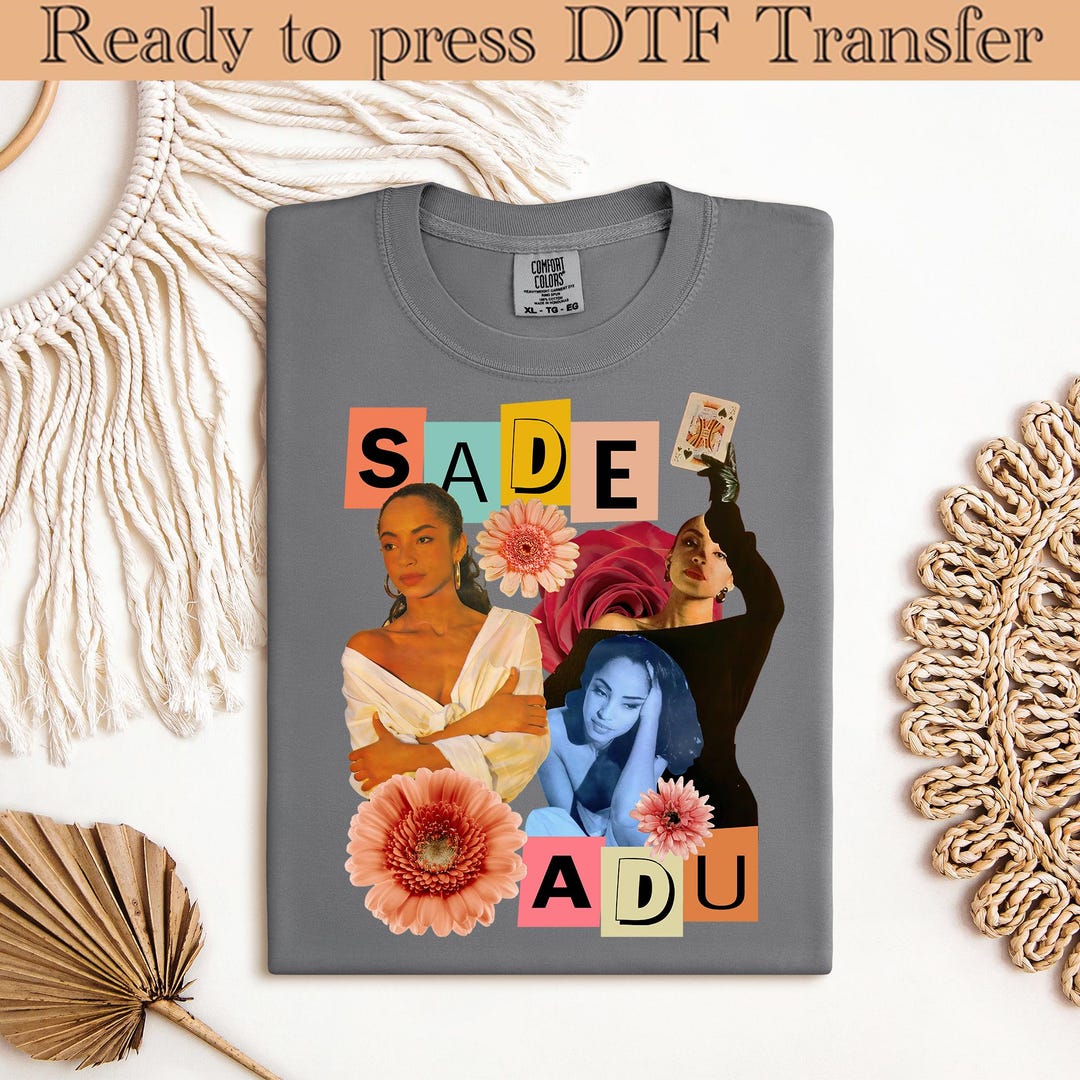 Vintage Sade DTF Transfer, 90s Sade Music DTF, Funny Sade 2025 DTF Men ...