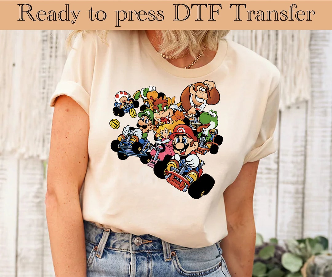 Super Mario DTF Transfer,super Mario Collage DTF ,mario Party Ready to ...