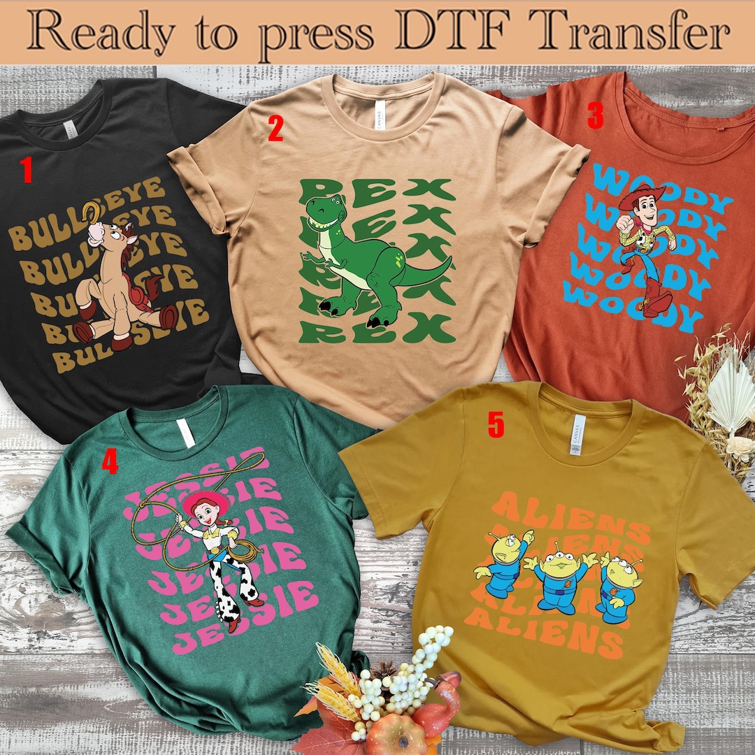 Disney Characters DTF Transfer,disney Toy Story Disney Matching Dtf ...