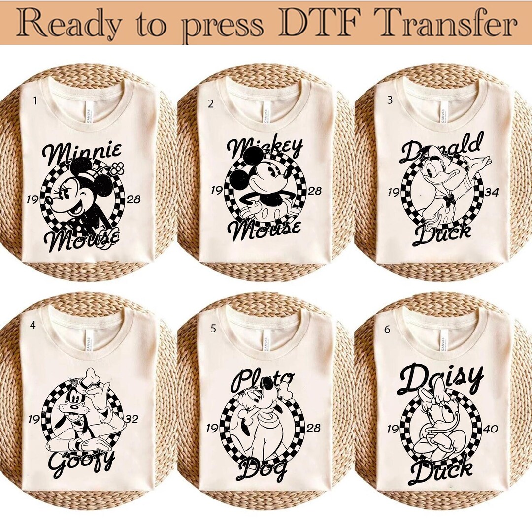 Disney Character Dtf,ready to Press Disney DTF Prints,custom Disney DTF ...