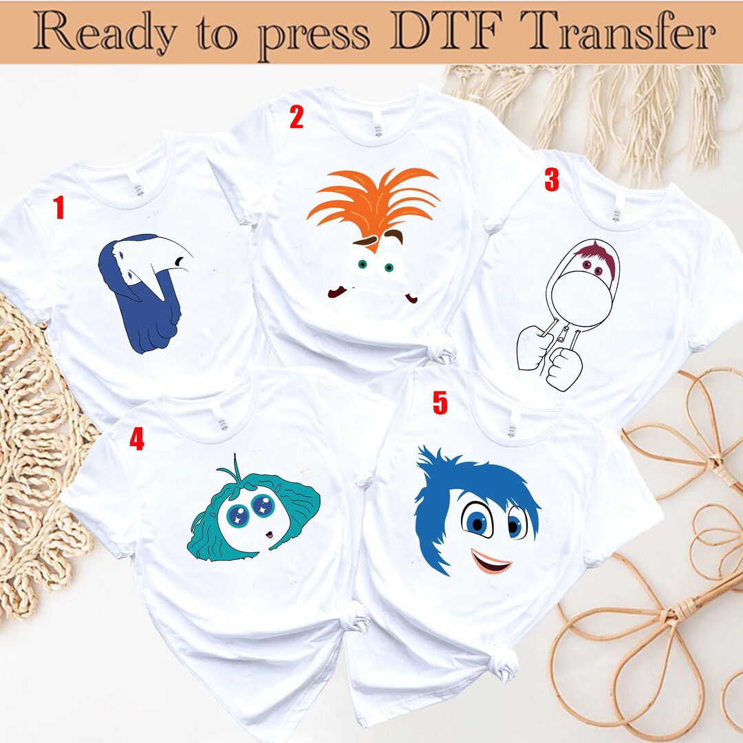 DTF Transfer | Inside Out Face It's Okay to Feel All the Feels - Front ...