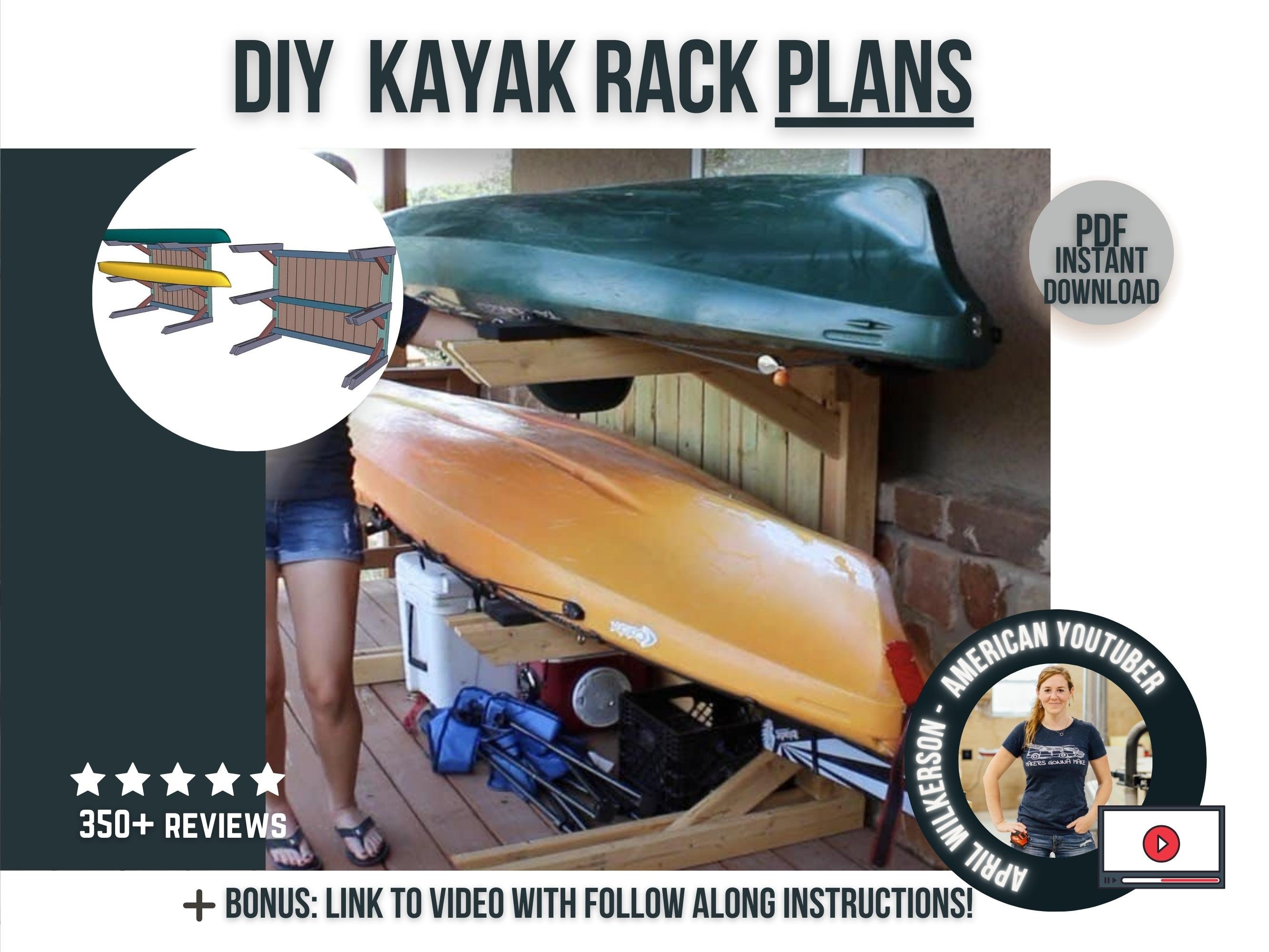 Kayak Storage Rack Plans / Digital Download Woodworking Plans / DIY ...