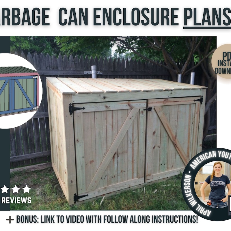 Plans for Garbage Can - Etsy
