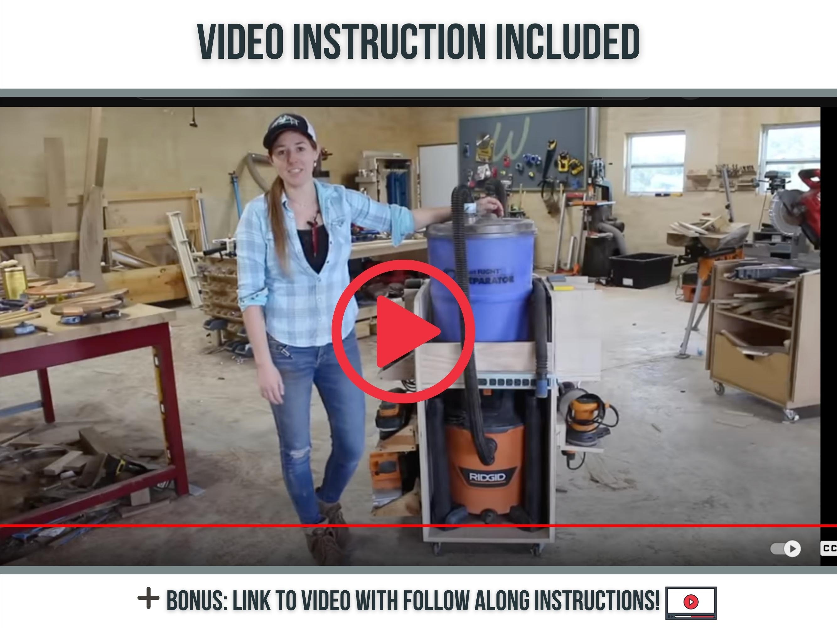 Dust Collection Cart Plans / Printable Digital Woodworking Plans / DIY ...