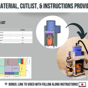 Dust Collection Cart Plans / Printable Digital Woodworking Plans / DIY ...