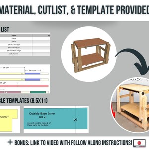 Rotating Workbench Plans and Template / Printable Digital Woodworking ...