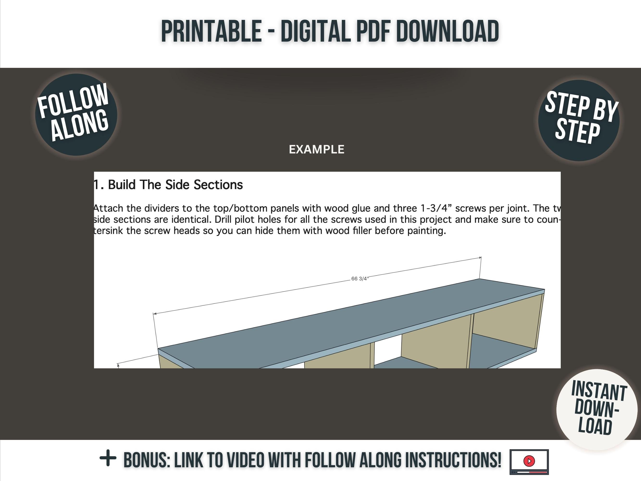 Platform Bed With Storage Plans / Digital DIY Woodworking Plans / Do It ...