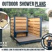 Outdoor Shower Plans / Printable PDF Woodworking Plans / DIY Outdoor ...