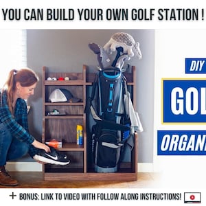Golf Bag Rack Plans - Double / Printable PDF Woodworking Plans / DIY ...