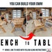 Converting Bench to Table Plans / Folding Picnic Table Plans / Digital ...