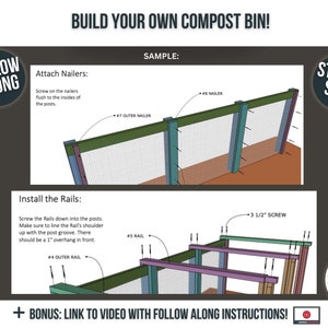 Compost Bin Plans Small / Digital Download Gardening Plans / DIY ...
