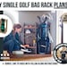 Golf Bag Rack Plans Single / Printable PDF Woodworking Plans / DIY Golf ...