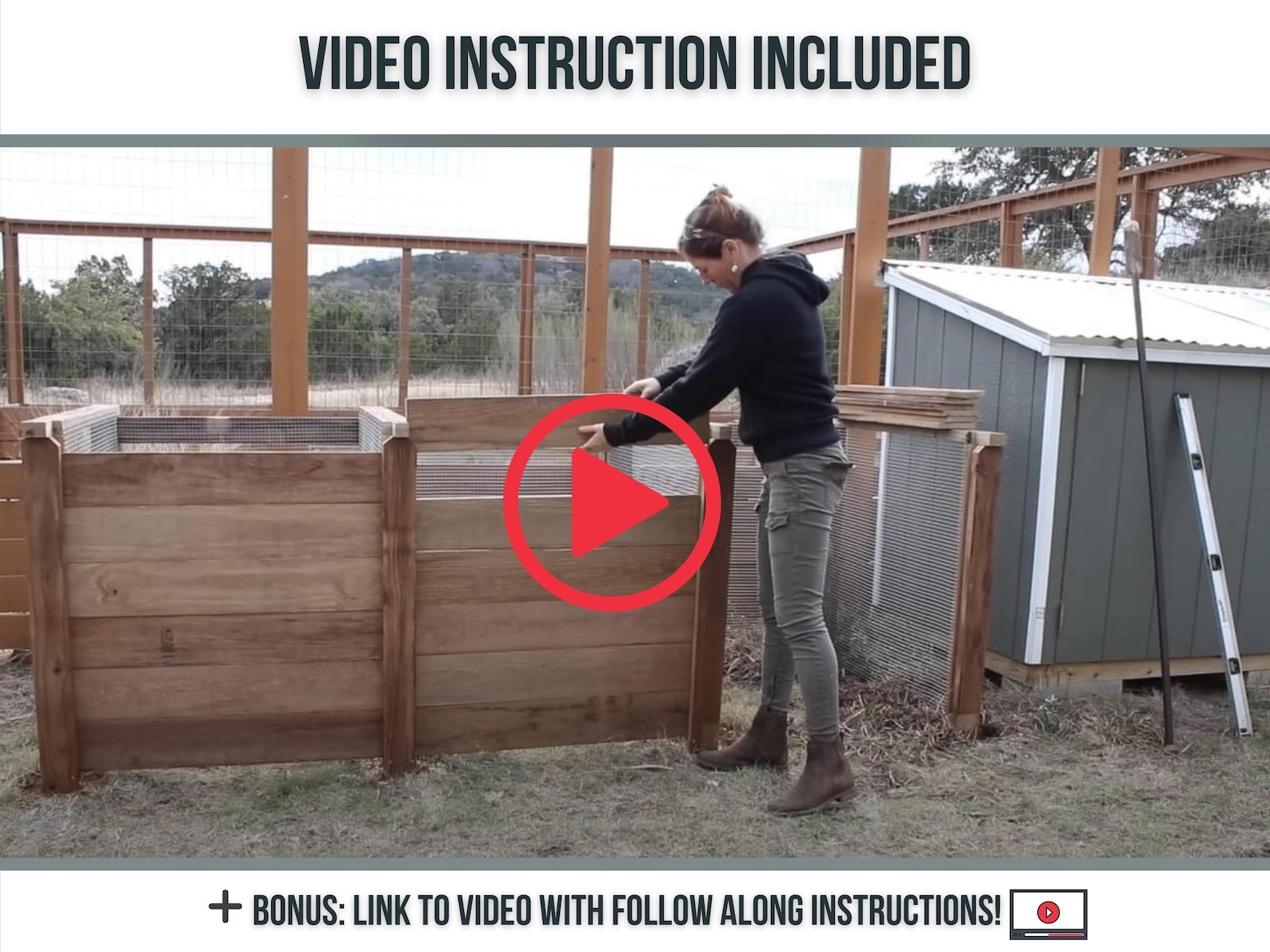 Compost Bin Plans Small / Digital Download Gardening Plans / DIY ...