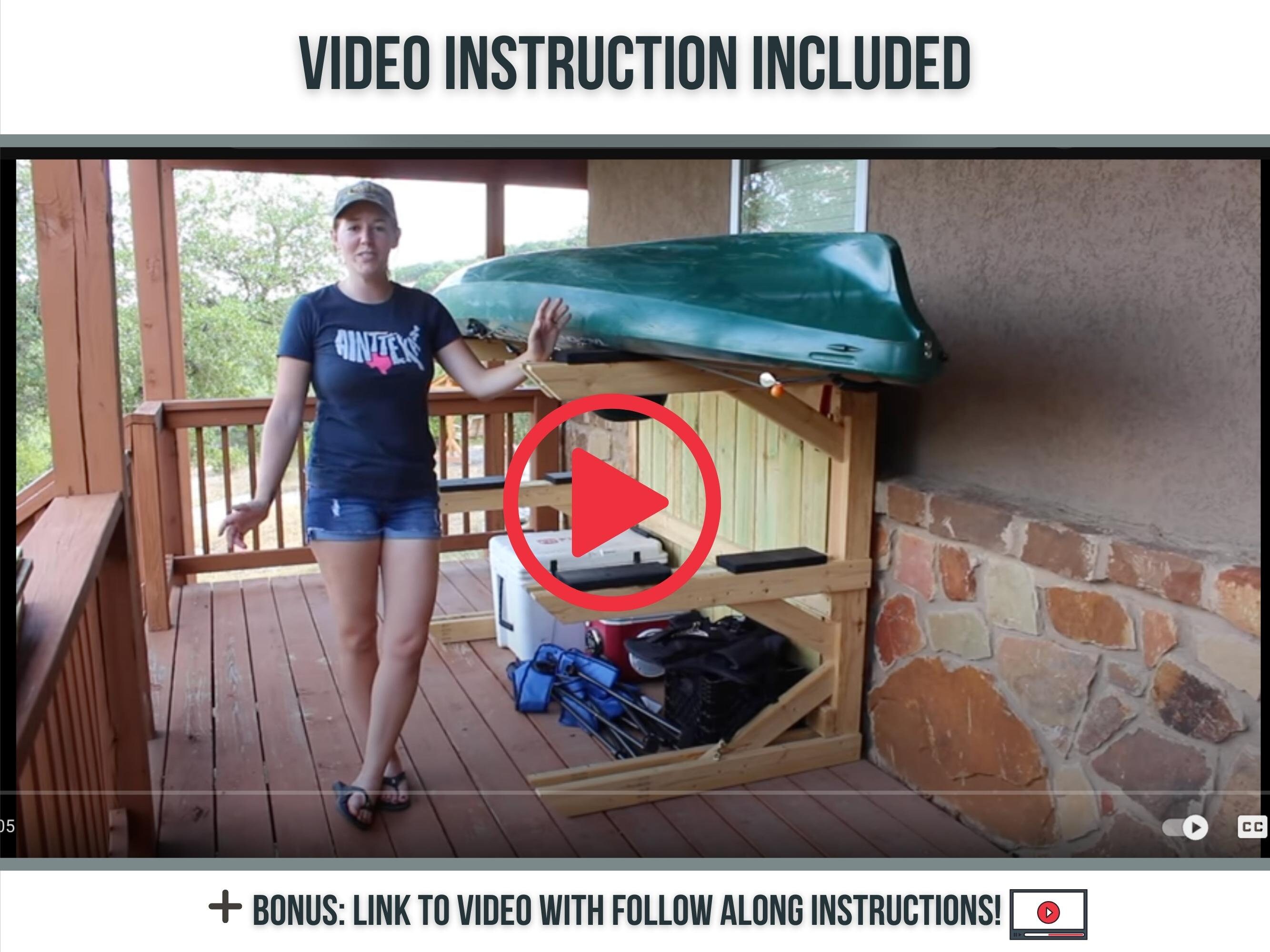 Kayak Storage Rack Plans / Digital Download Woodworking Plans / DIY ...