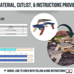 DIY Two Person Picnic Table Plans / Digitial DIY Woodworking Furniture ...