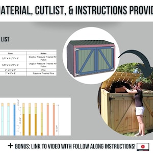 Trash Can Storage Enclosure Plans / Digital DIY Woodworking Plans ...