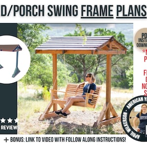 Bed Swing or Porch Swing Frame Plans / DIY Woodworking Plans / Frame ...