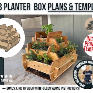 Herb Planter Box Plans / Pyramid Shaped Planter Box for Herbs or ...