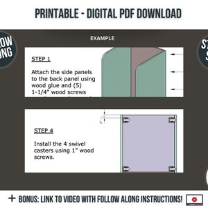 Dust Collection Cart Plans / Printable Digital Woodworking Plans / DIY ...