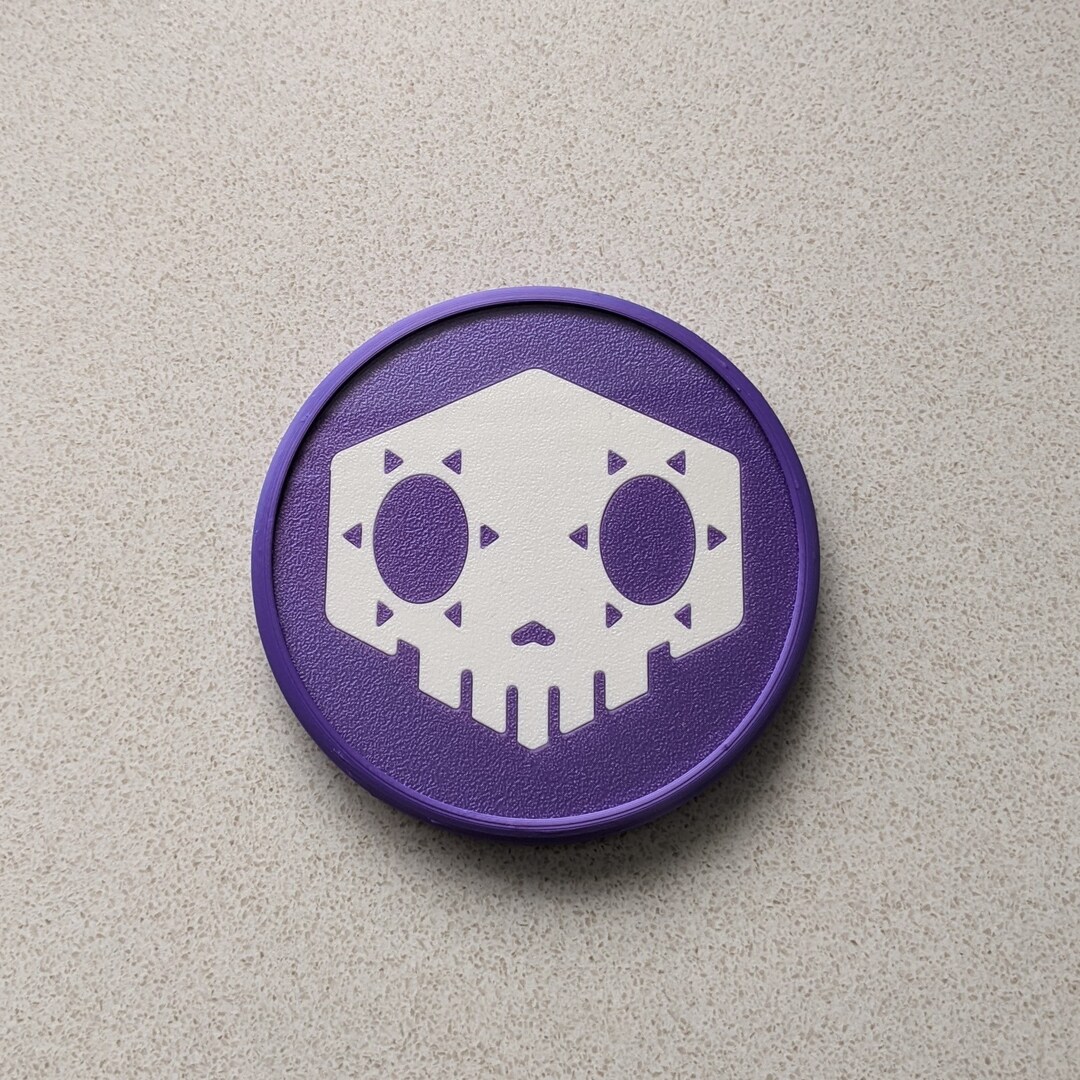 3D Printed Coaster Overwatch Sombra Inspired, High Quality With Perspex ...