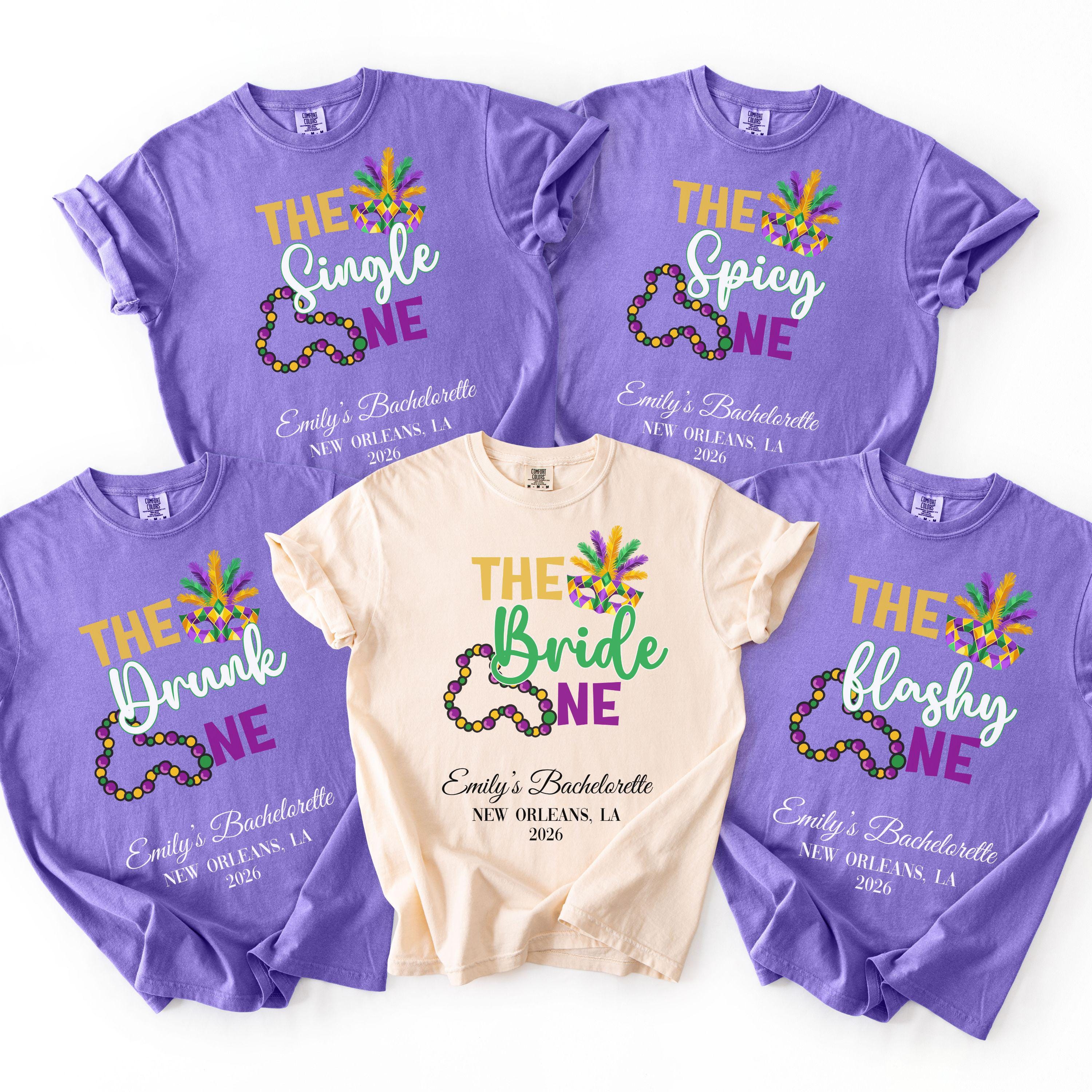 Custom Mardi Gras Bachelorette Matching Shirts - Etsy