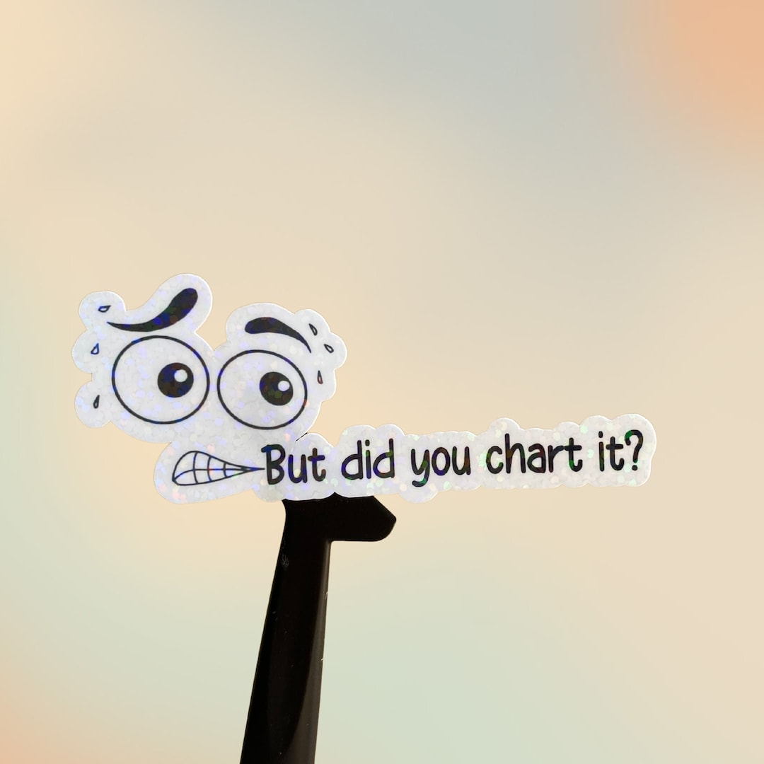But Did You Chart It Funny Nurse Sticker, Meme RN Stickers, Sarcastic ...