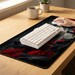 Red Torii Gate Desk Mat: Japanese Landscape Mouse Pad, Dark Anime Decor ...