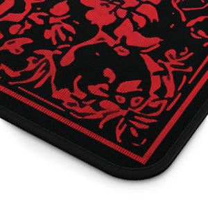 Red Floral Lace Desk Mat: Vintage Victorian Mousepad - Etsy