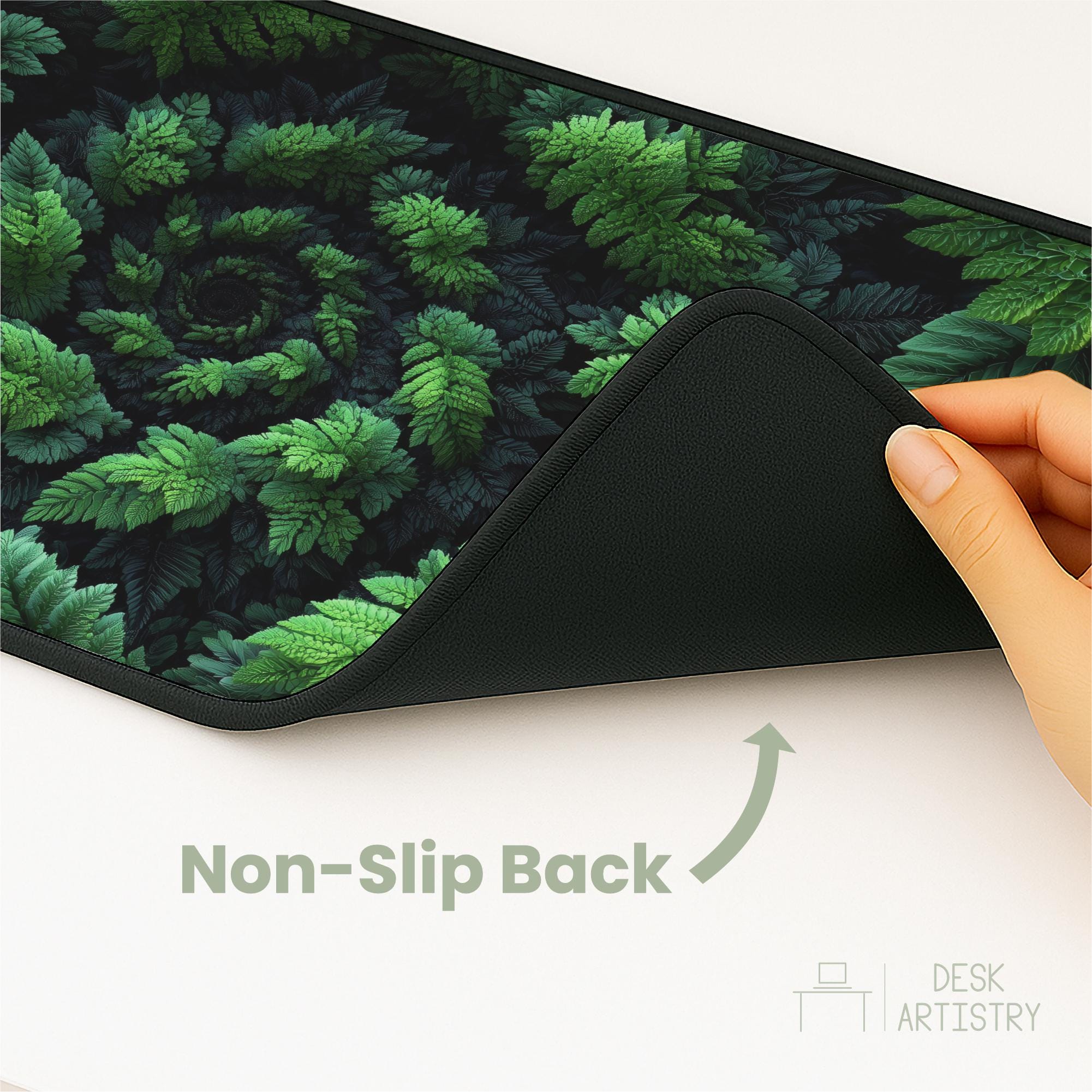 Emerald Fern Desk Mat: Gothic Botanical Office Decor - Etsy