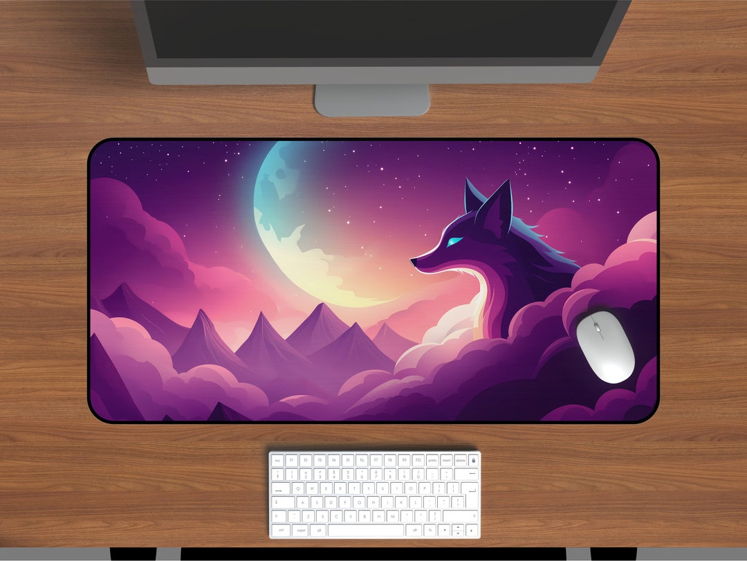 Celestial Fox Desk Mat Cosmic Guide Mousepad, Mystical Desk Decor for ...