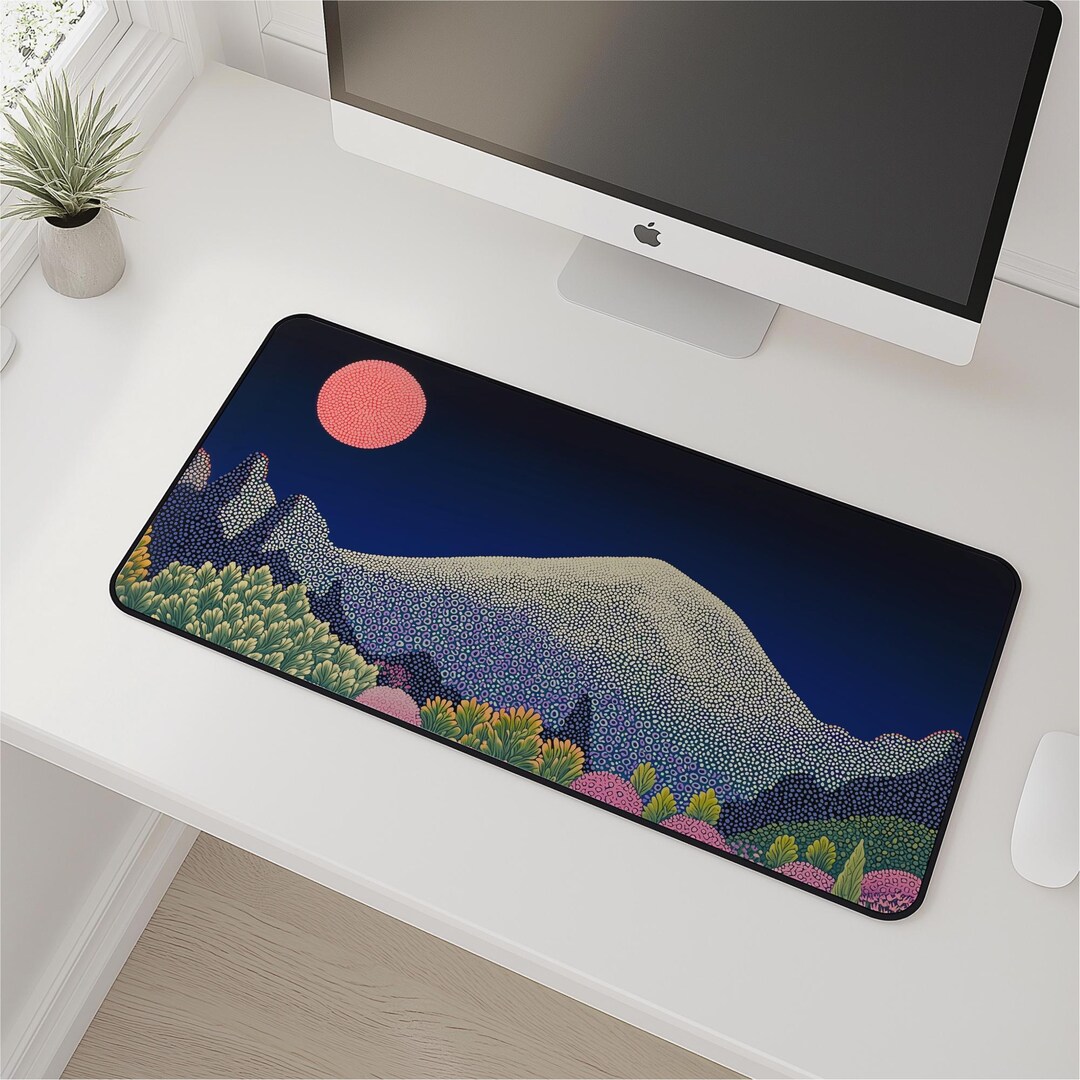 Mountain Peak Desk Mat - Minimalist Landscape Desk Pad, Large Mouse Pad ...