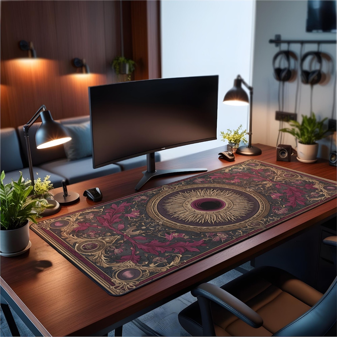 Gothic Eclipse Desk Mat: Celestial Occult Mouse Pad - Etsy