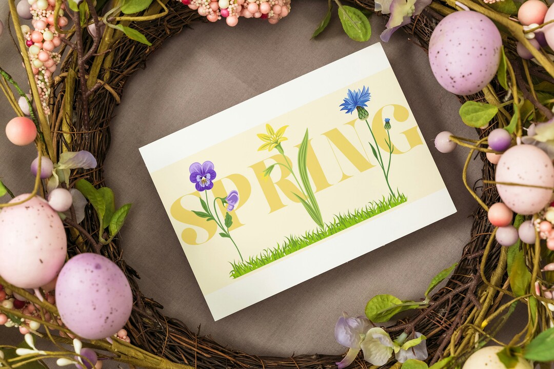 Hello Spring Flower Picture, Printable Wall Art & Sticker, Spring Bulbs ...