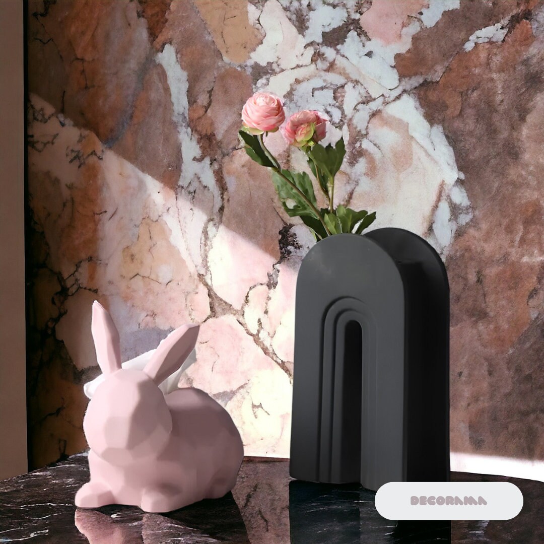Cute Handmade Ceramic Minimalist Rabbit Tissue Box Easter Bunny Tissue ...