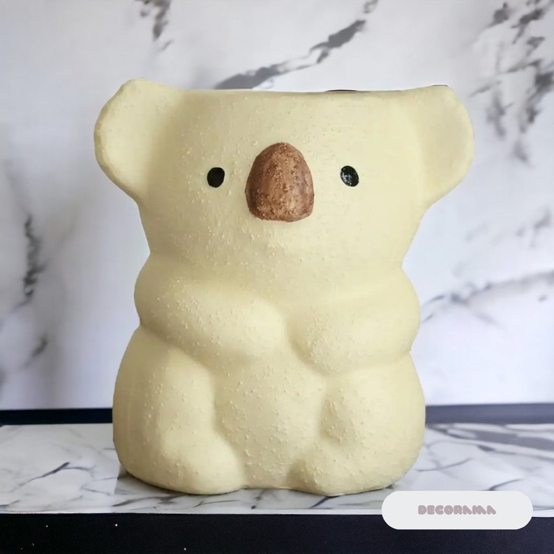 Handmade Cute Koala Pot Resin Cartoon Planter Decorative Animal Design ...